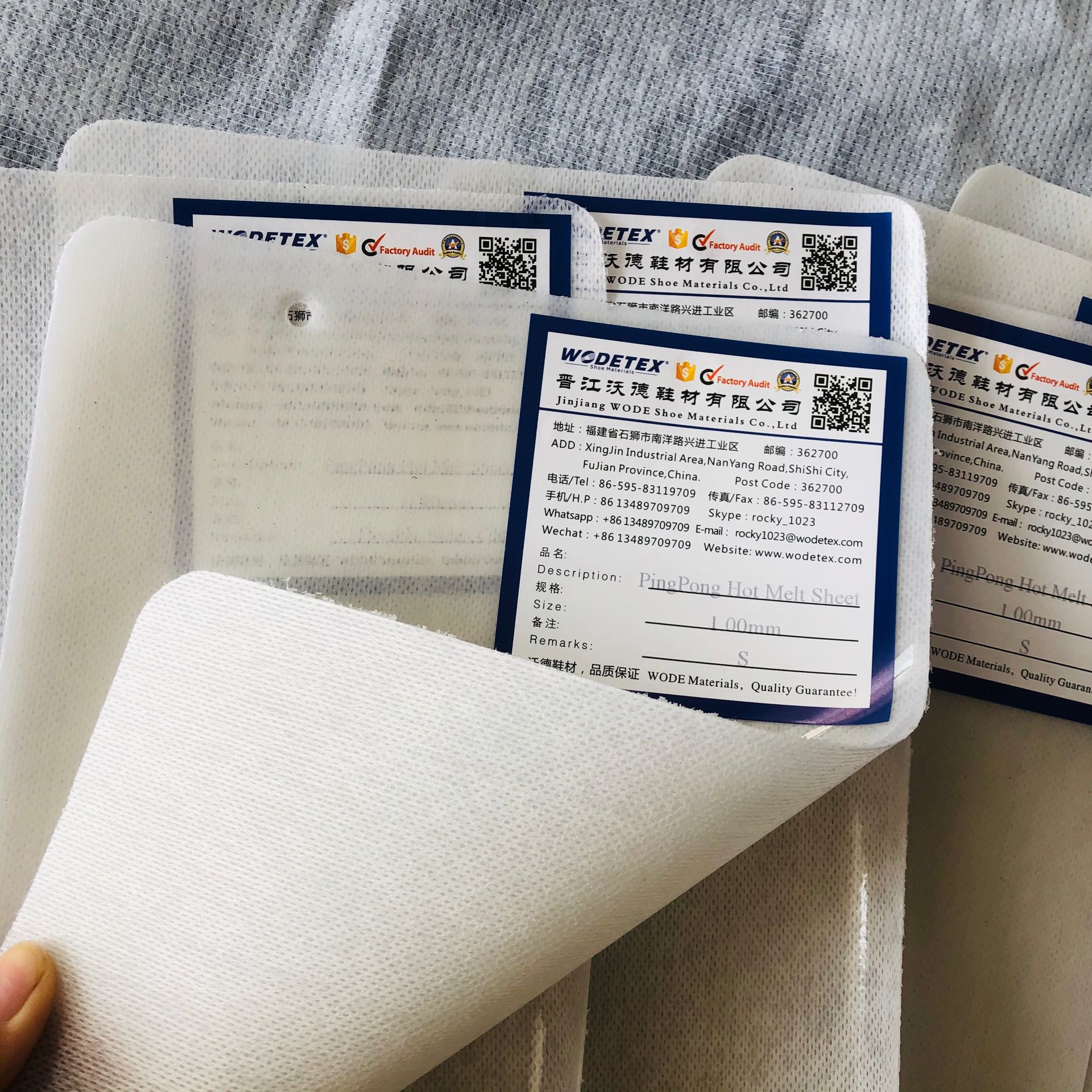 China Doble Sides and Single Side Toe Puff Chemical Sheet Ping Pong Hot ...